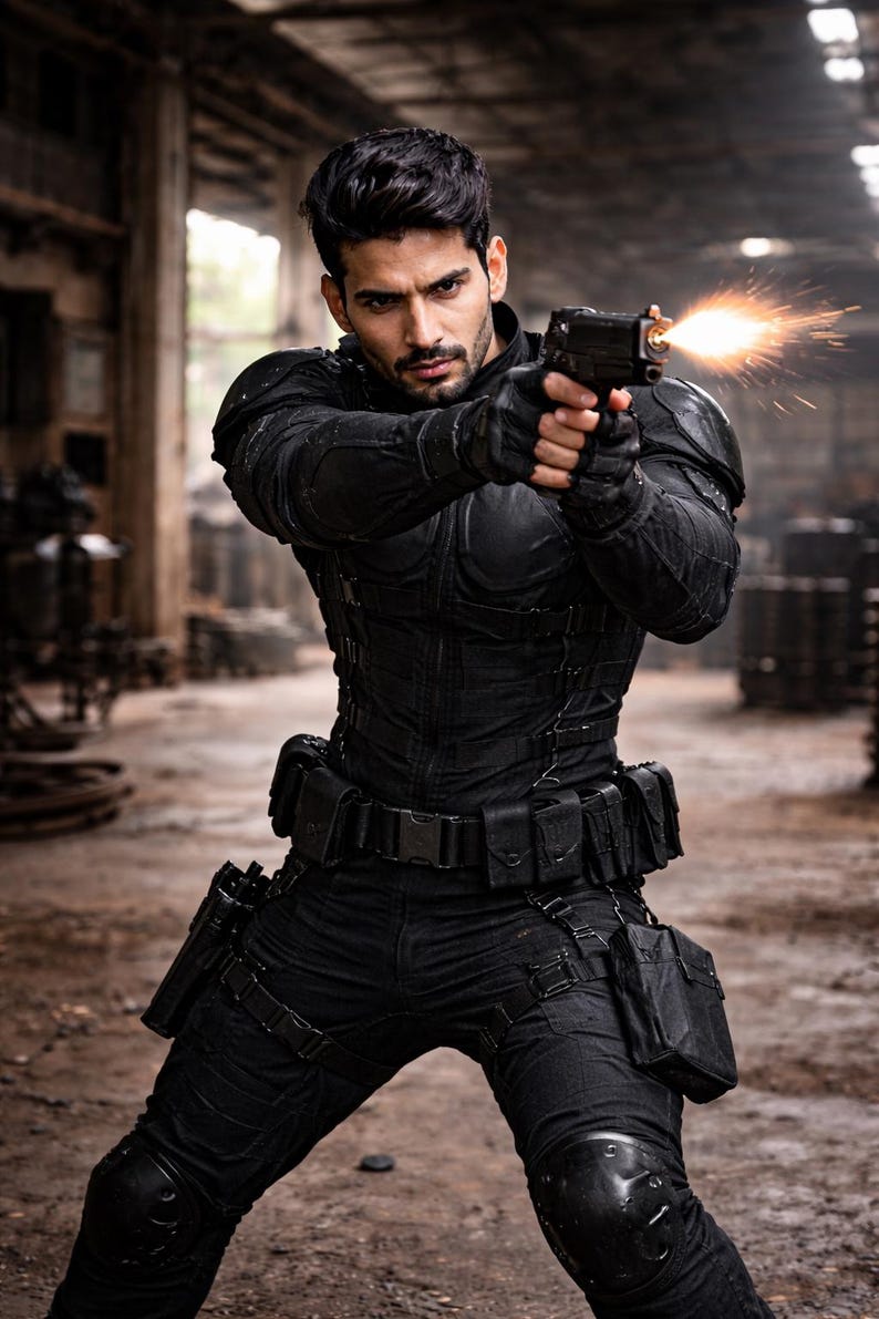 Black Military Tactical Combat Jumpsuit Action Suit - Etsy