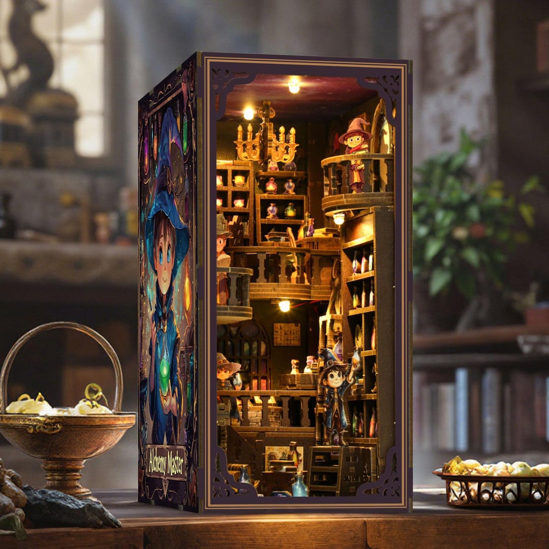 Alchemy Master Book Nook Kit | DIY Wizard Potion Shop Shelf Insert - Etsy