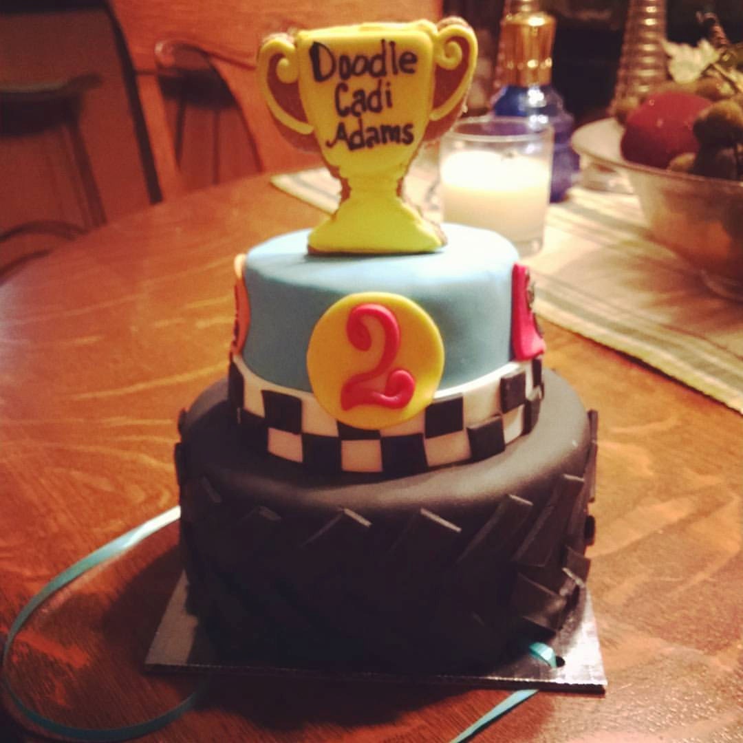 Race Car Nascar Dog Two Tier Racing Themed Cake - Etsy