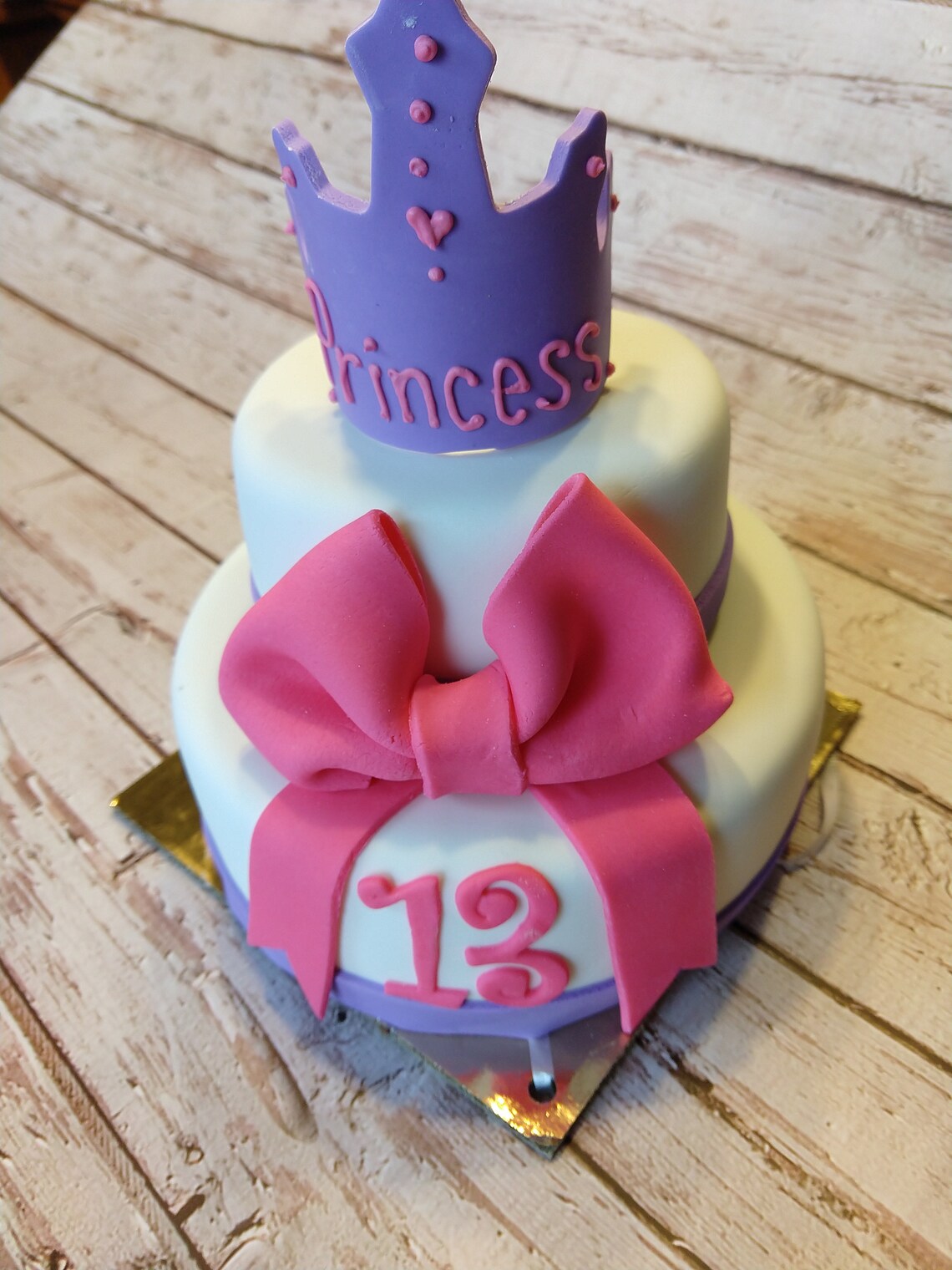 Horse Cake Princess Crown Two Tier Princess Themed Cake | Etsy