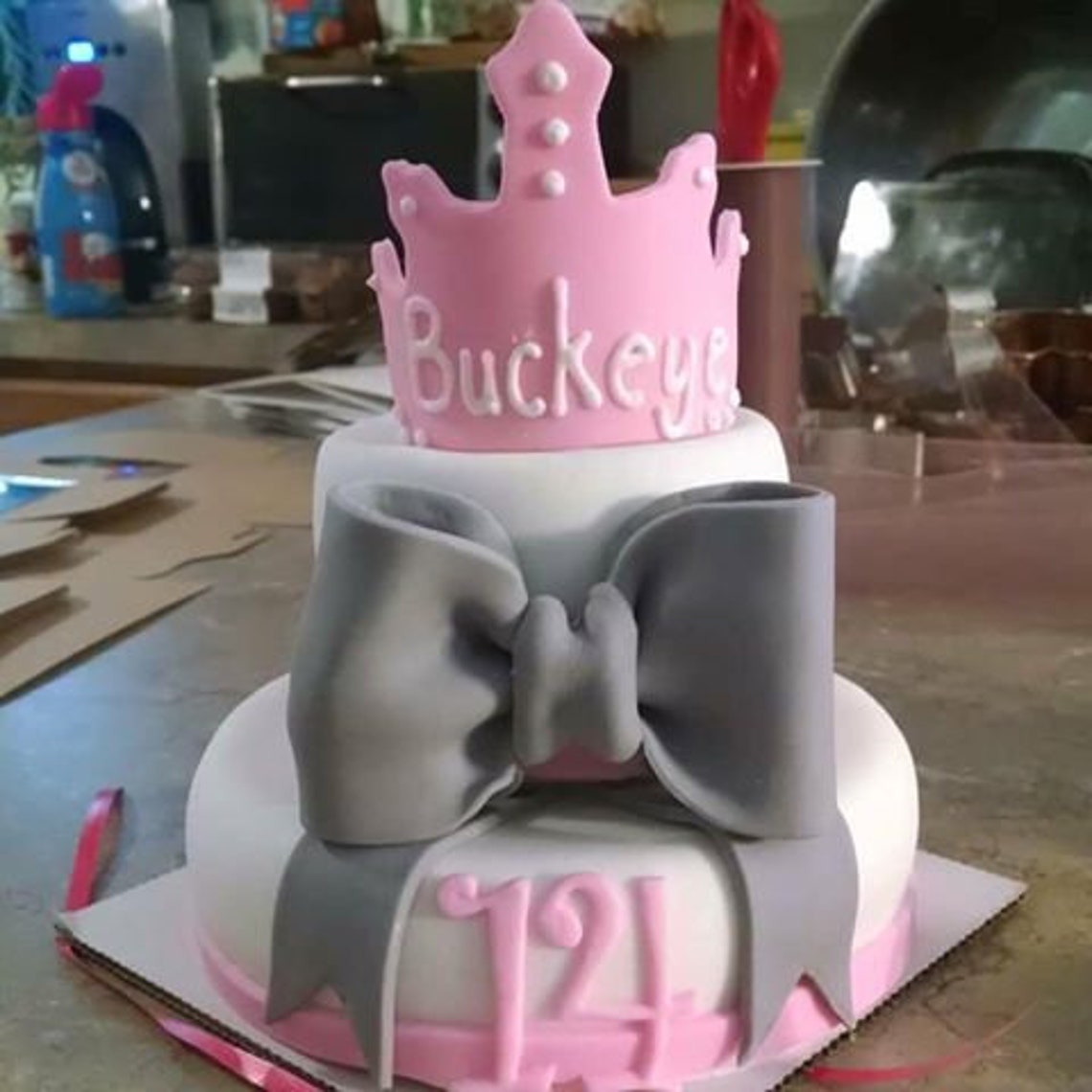 Princess Crown Dog Two Tier Princess Themed Cake Dog Birthday - Etsy