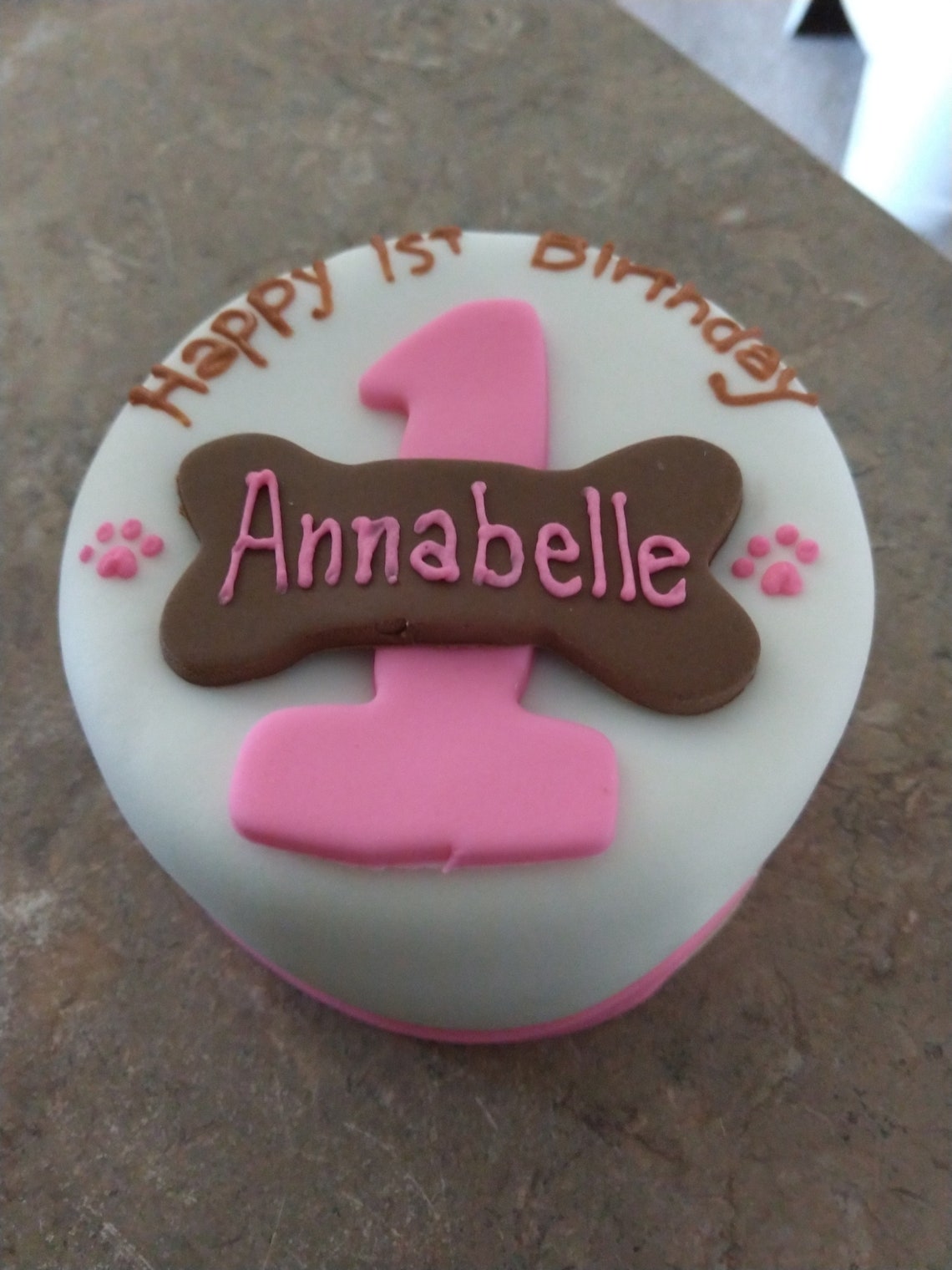 Personalized First Birthday 4 Inch Dog Birthday Cake Peanut - Etsy