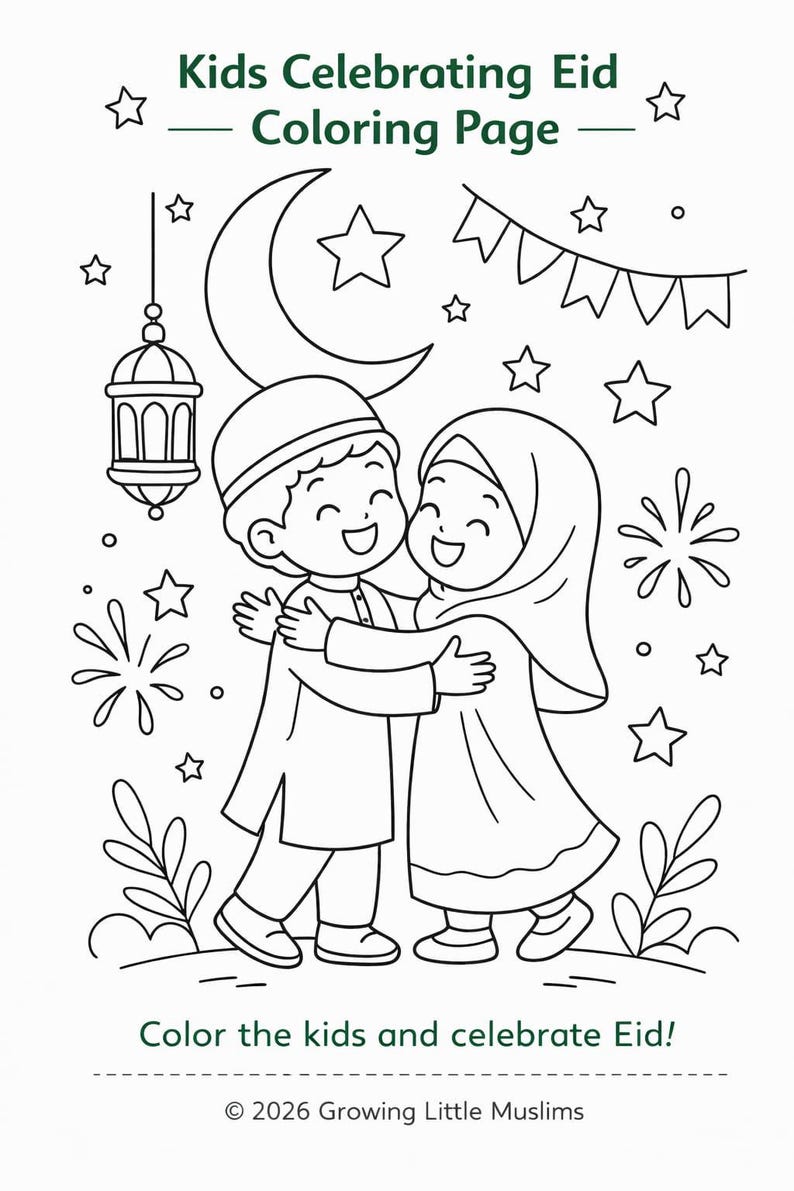Ramadan & Eid Coloring Pages for Kids Printable | Islamic Coloring Book ...