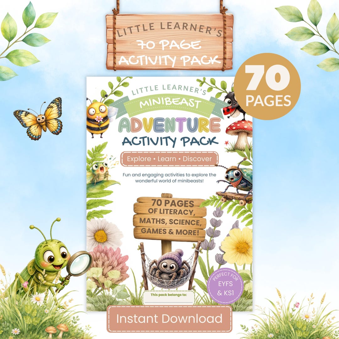 Minibeast Activity Pack | 70 Page EYFS & KS1 Printable | Literacy Maths ...