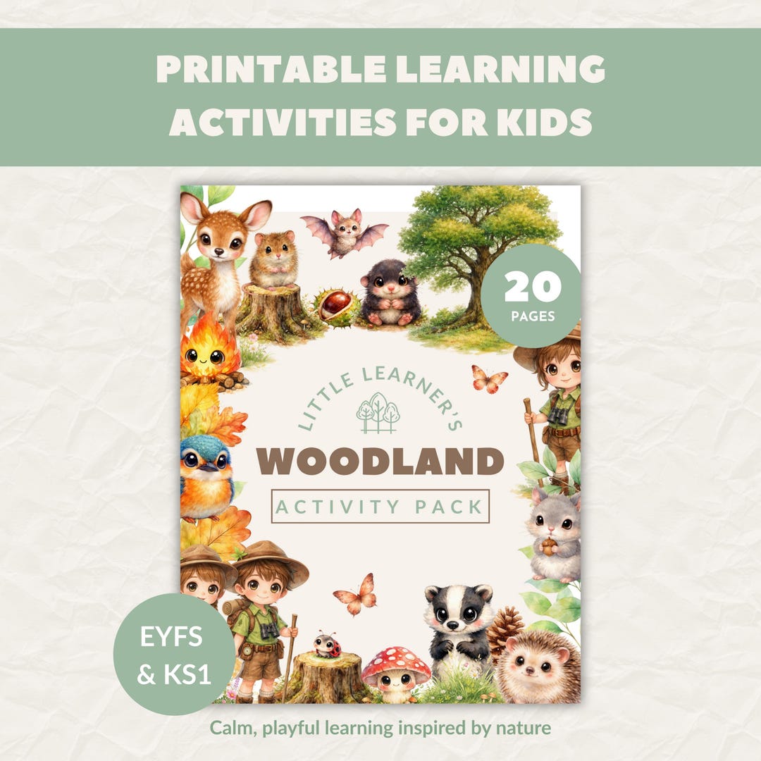 Woodland Activity Pack for Kids | Printable EYFS & KS1 Learning Games ...