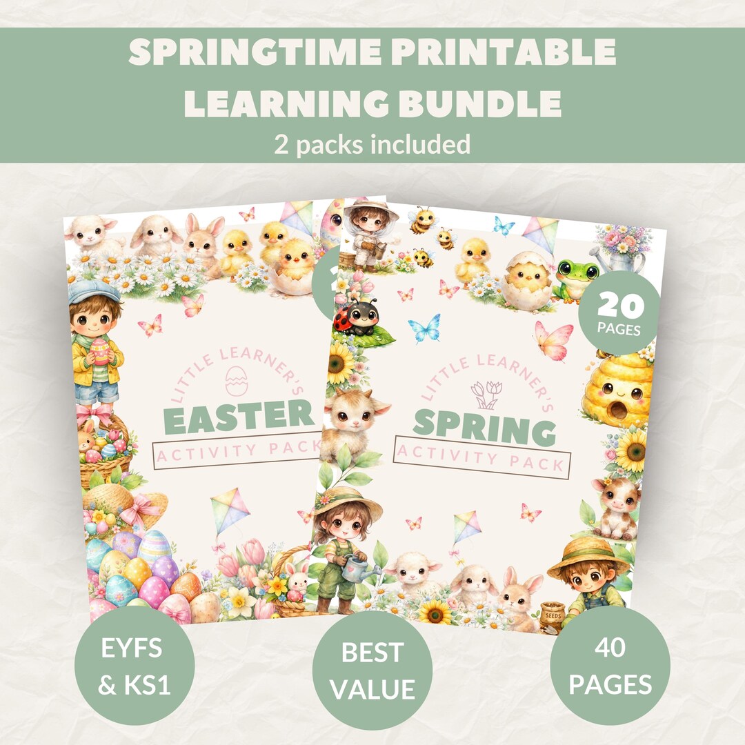Spring Easter Activity Bundle Printable | EYFS KS1 Learning Pack | Kids ...