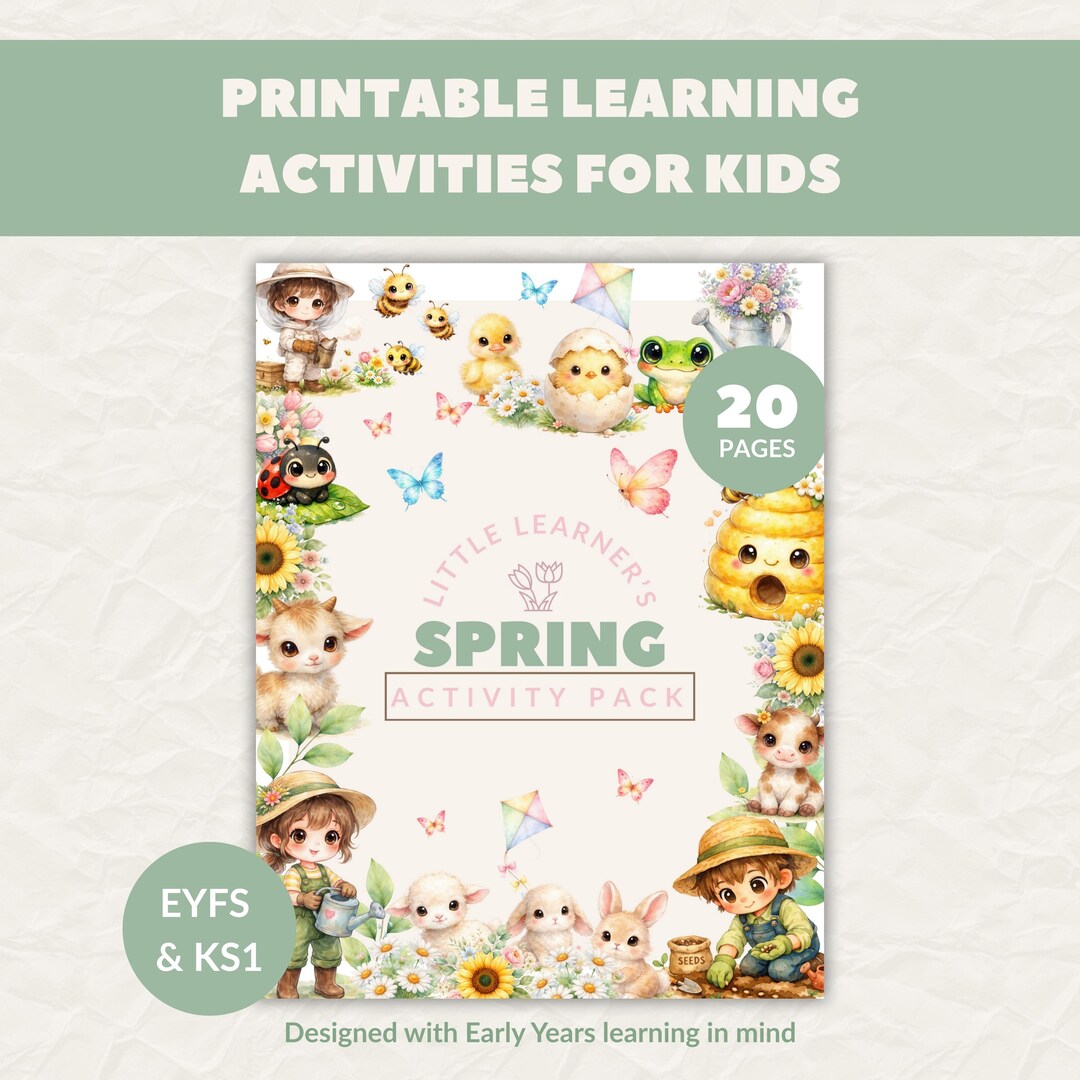 Spring Activity Pack for Kids | EYFS Printable Worksheets | Spring ...
