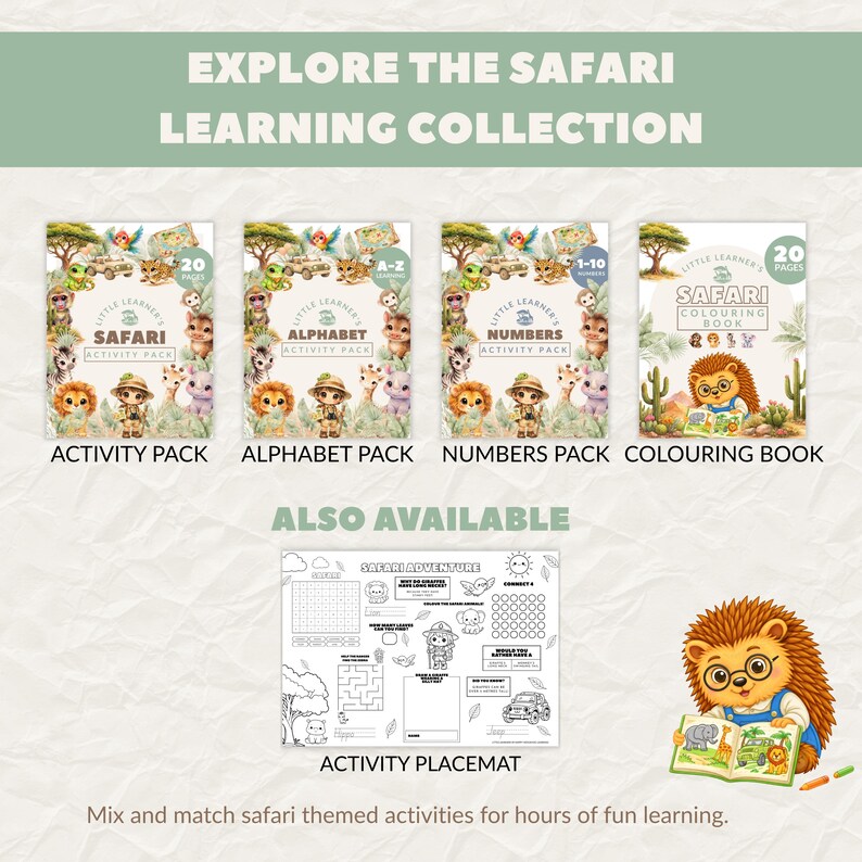 Safari Colouring Book for Kids Printable | Jungle Animals Colouring ...