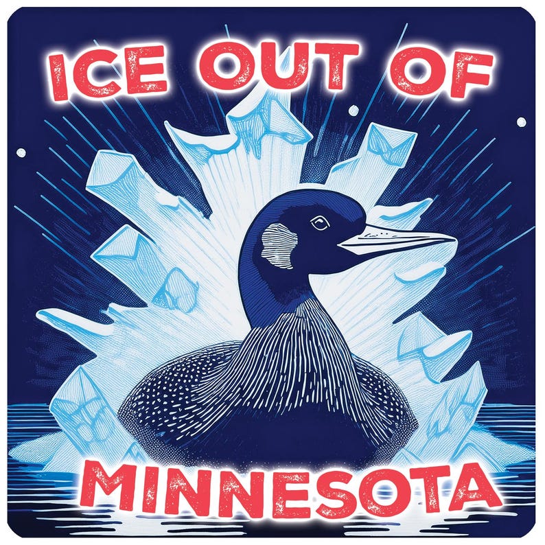 Minnesota Loon Vinyl Sticker – Anti-ice Protest Decal - Etsy