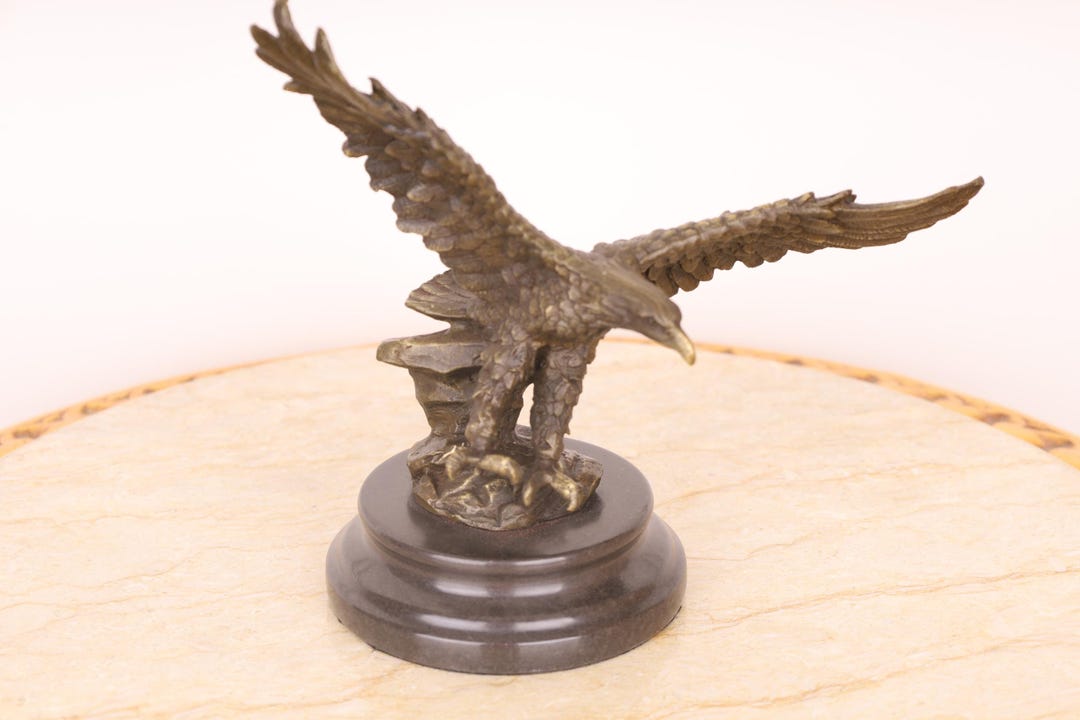 Flying Bronze Eagle Bronze Figure - Etsy