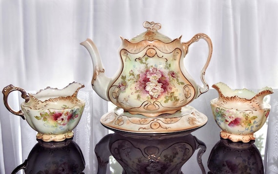 Crown Devon Royal Devon S F Co X543 Blush Tea Set Teapot Stand - Etsy