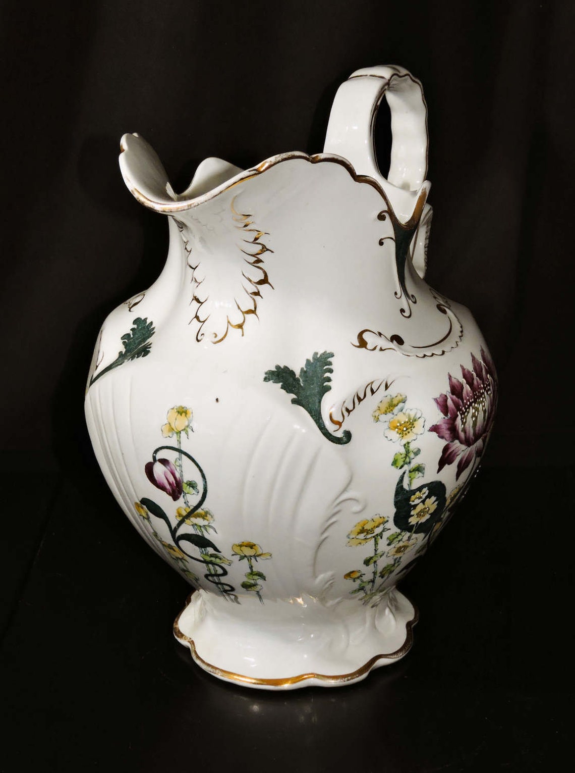 Vanity Set Pitcher Wash Basin 5 Piece Edwin Bennett Bona Fama - Etsy