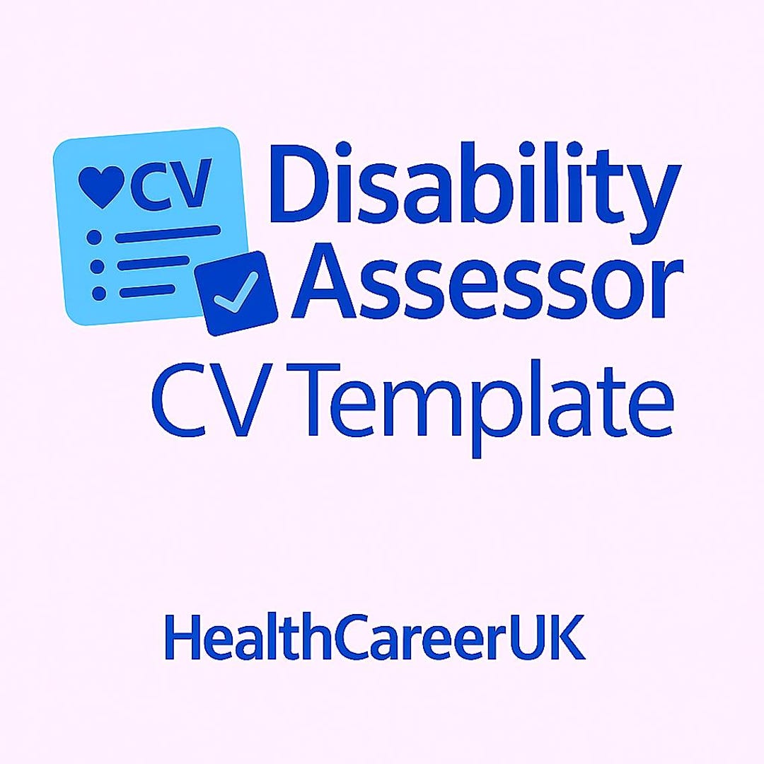 Disability Assessor CV Template | UK Clinician CV, Cover Letter ...
