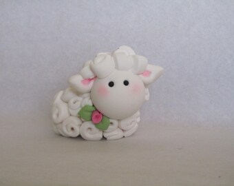 Polymer clay lamb | Etsy