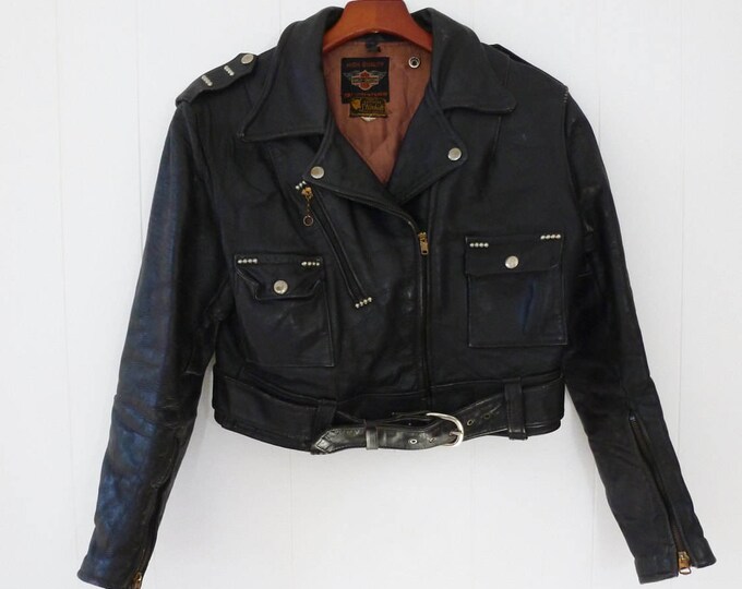 50's Women's Harley Davidson Cycle Queen Leather Motorcycle Jacket ...