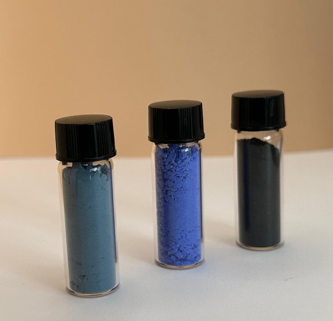 Inorganic Pigment Sample Set – Egyptian Blue, Han Blue, Magnetic Black ...