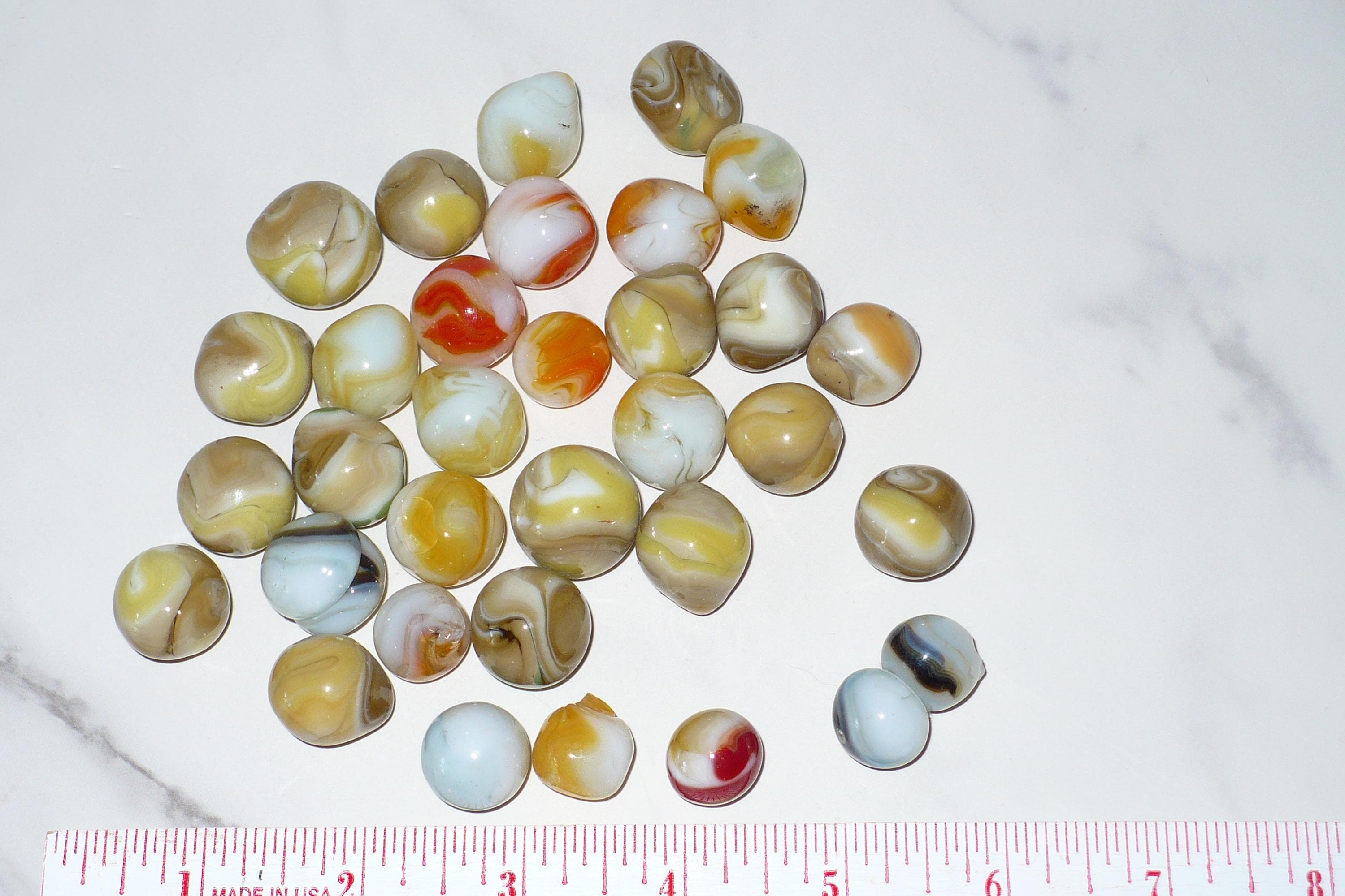 Vintage Akro Agates Marbles ~ Odd Shapes ~ Double Marble ~ Oddities ...