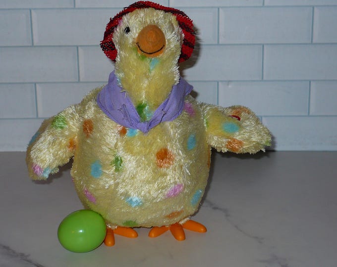 HALLMARK Squawking Singing Plush Chicken Hen Laying Easter Spring ...