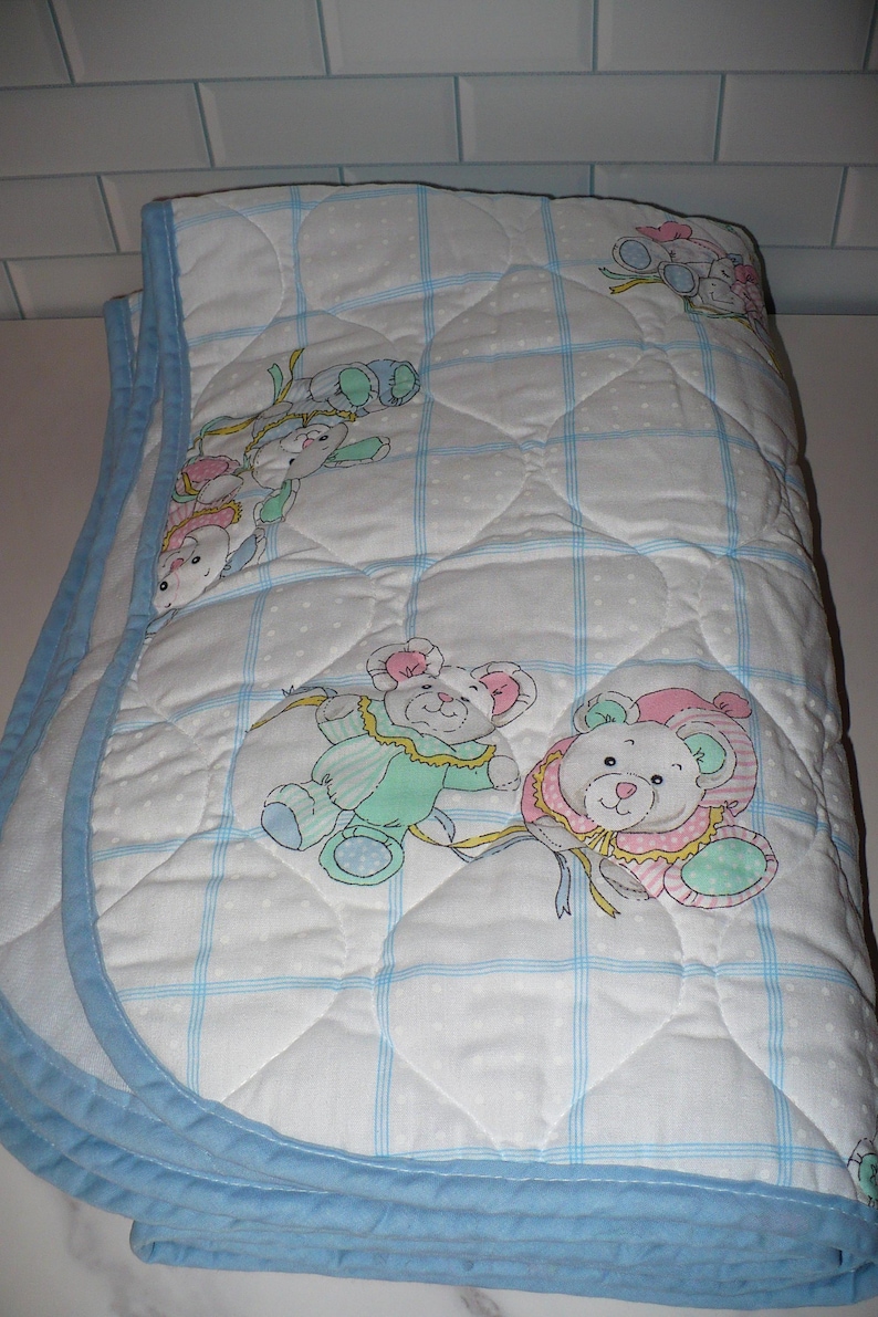 Vintage RARE Fisher Price PUFFALUMPS Baby Comforter Blanket Baby Zebra ...