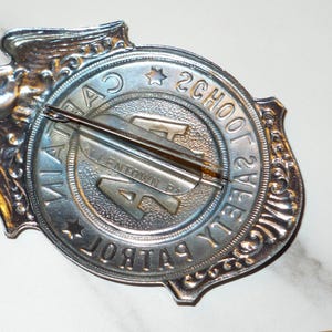 School Safety Patrol Metal Badge Pin ~ 1950's AAA Captain Badge ...