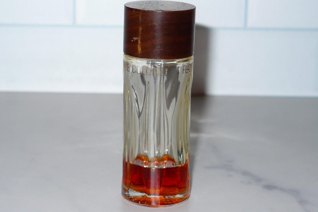 Vintage Faberge WOODHUE Cologne 1oz Bottle 1/4 Left Made in USA 1970's ...