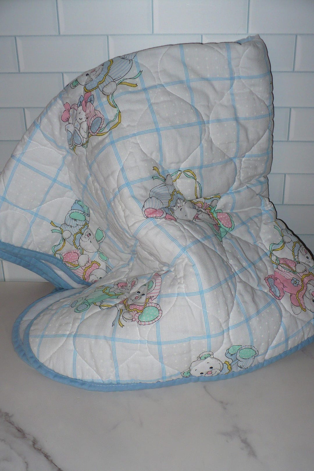 Vintage RARE Fisher Price PUFFALUMPS Baby Comforter Blanket Baby Zebra ...