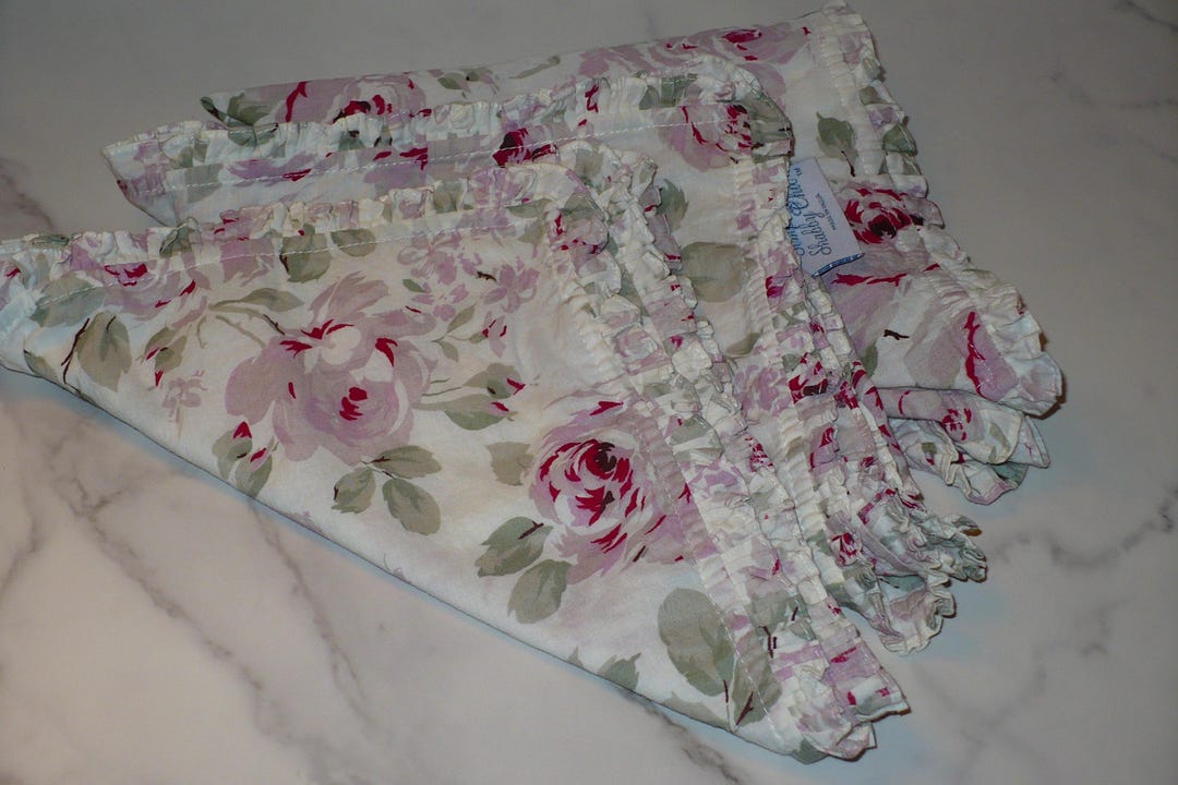 Vintage Simply Shabby Chic Rosalie Cloth NAPKINS ~ Set of 3 ~ Rachel ...
