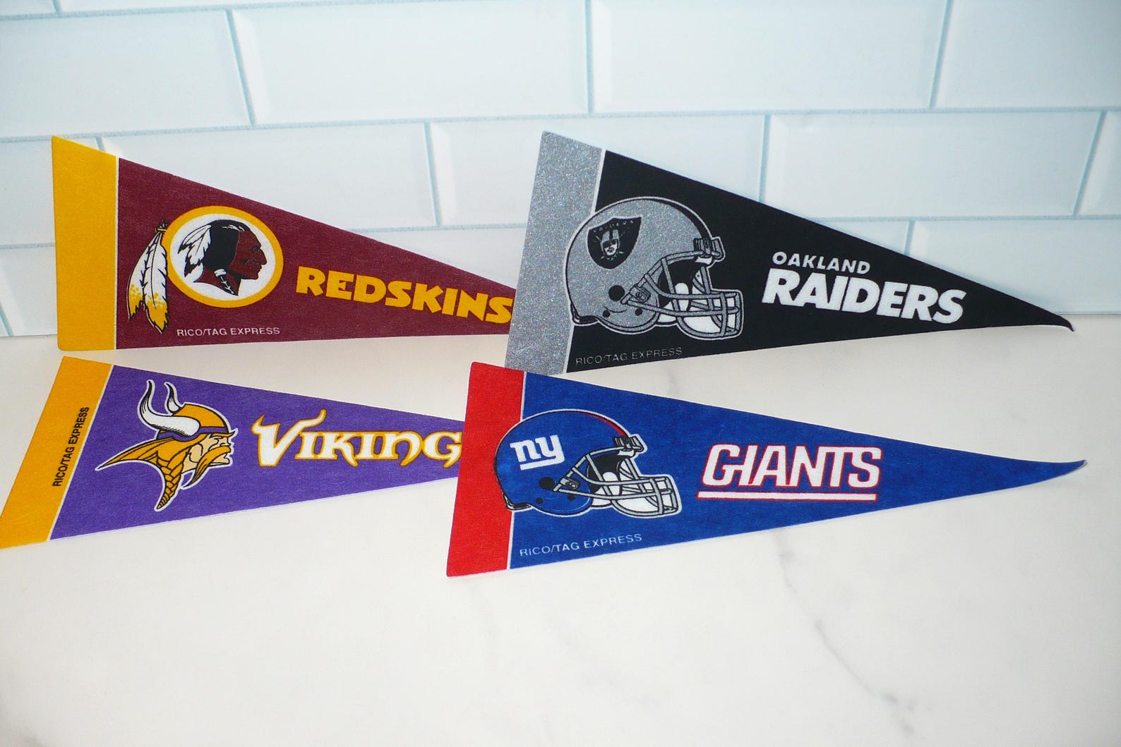2000's NFL Mini Pennant Flags ~ Football Flags ~ NFL TEAMS ~ 8.5" Long ...