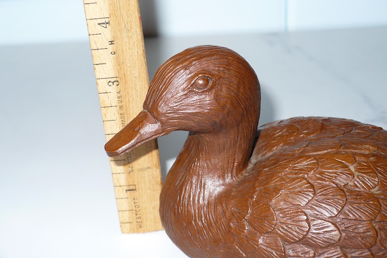 Red Mill MFG Duck Figurine Pecan Shell Resin Handcrafted in USA ~ Duck ...