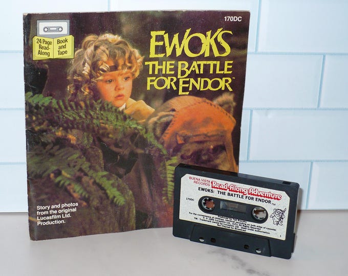 Vintage Star Wars EWOKS the Battle for Endor Book and Cassette Tape ...