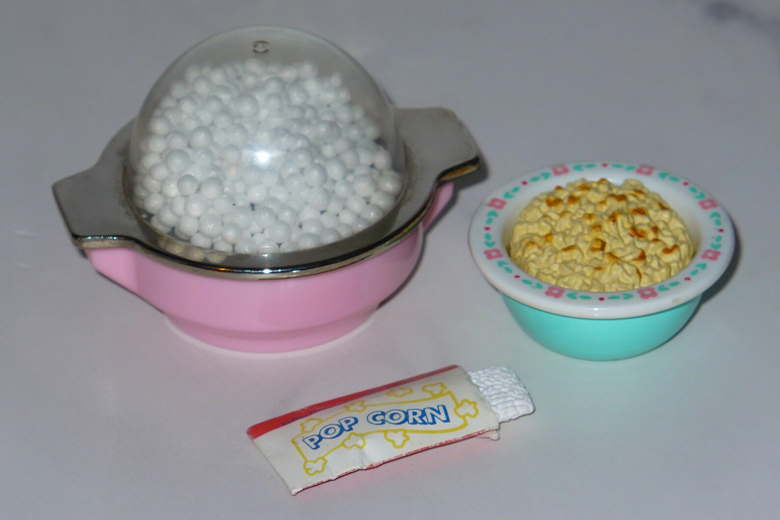Vintage 1990's Tyco Kitchen Littles ~ Barbie Doll Size ~ POPCORN POPPER ...
