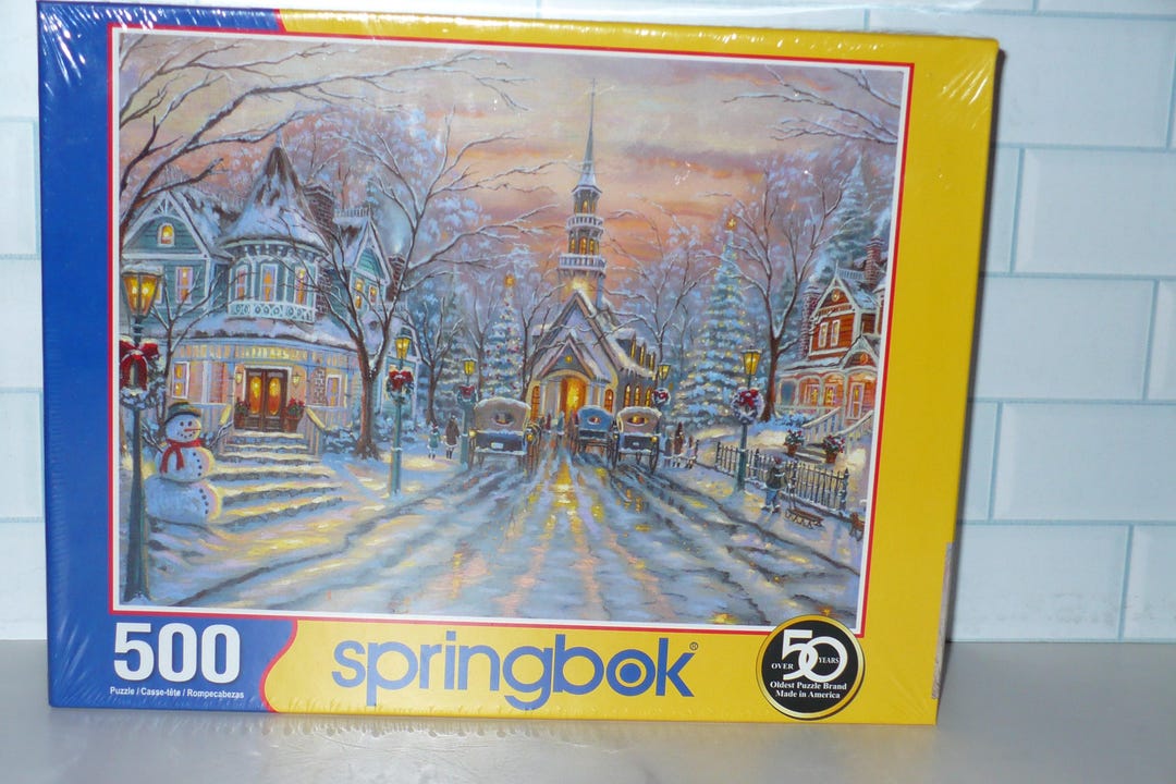 Springbok 500 Piece Jigsaw Puzzle ~ White Christmas ~ Made in USA ~ 500 ...