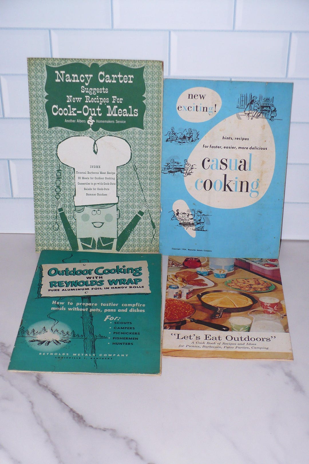 Vintage Cook Booklet Lot ~ COOK-OUT BBQ Casual Cooking Outdoor Cooking ...