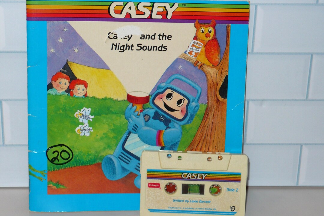 Vintage CASEY the ROBOT Book and Cassette Tape ~ Hasbro Playskool Read ...