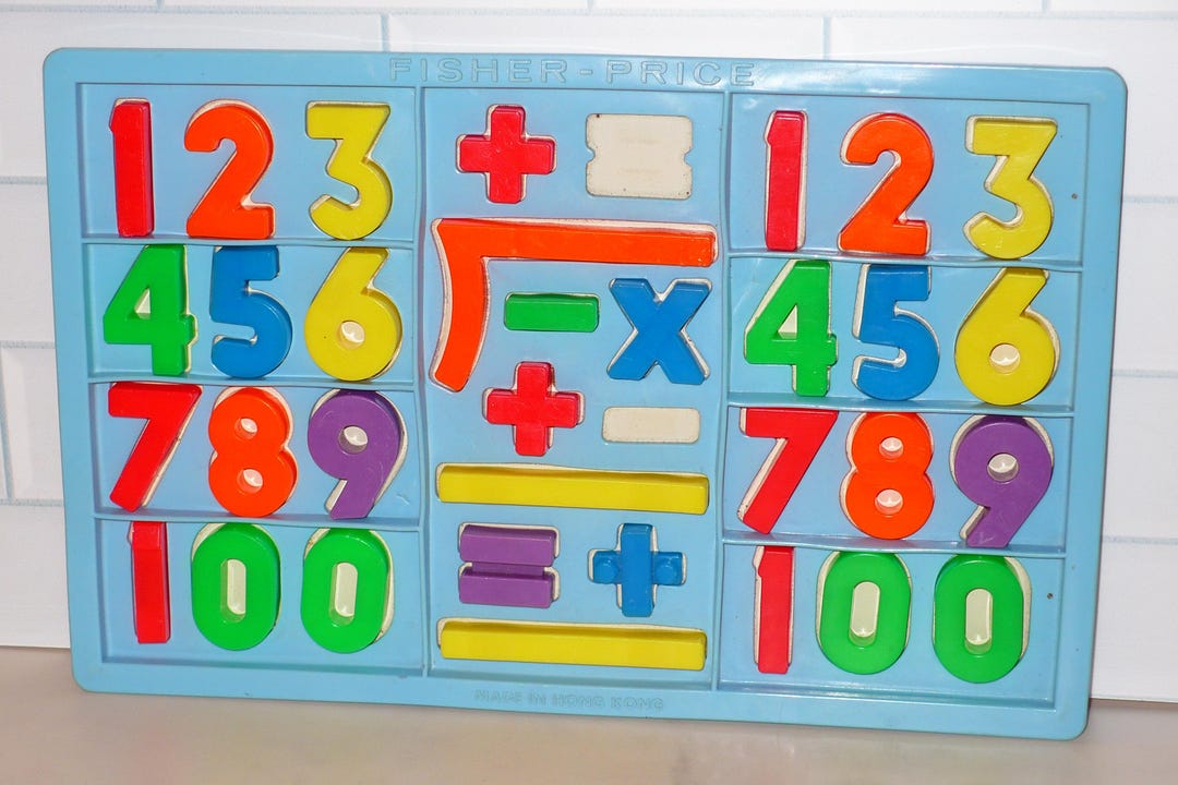Vintage Fisher Price Magnetic Number Board School Days MATHEMATICS Math ...