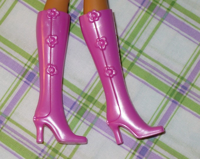 Mattel Barbie Doll Shoes Fashionistas Fashion Fever Pink Tall Boots