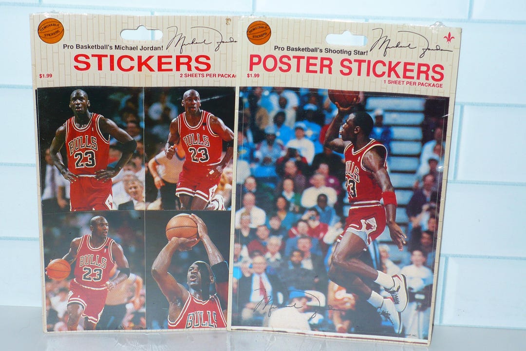 Vintage Michael Jordan Jump, Inc. Chicago Bulls Sticker Sheets ~ Poster ...