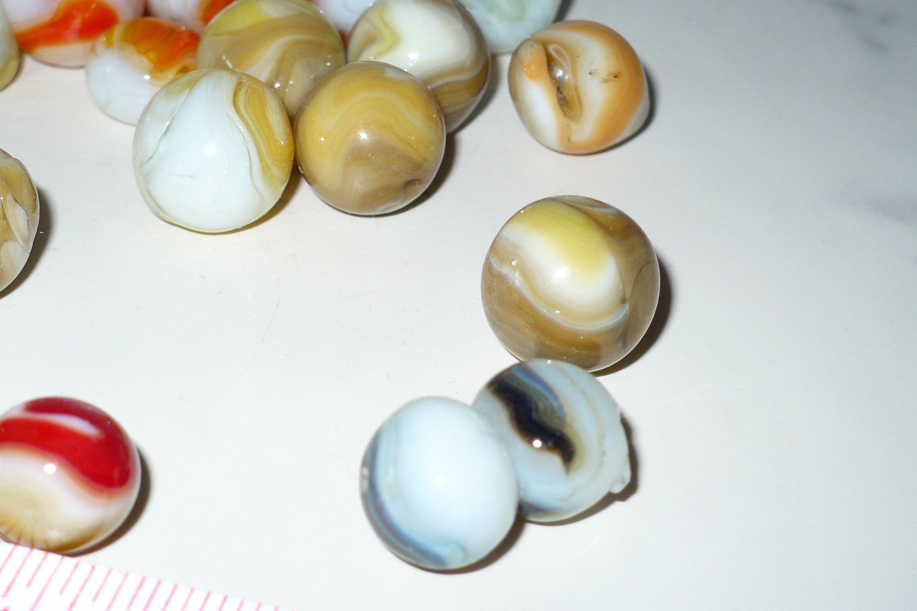 Vintage Akro Agates Marbles ~ Odd Shapes ~ Double Marble ~ Oddities ...