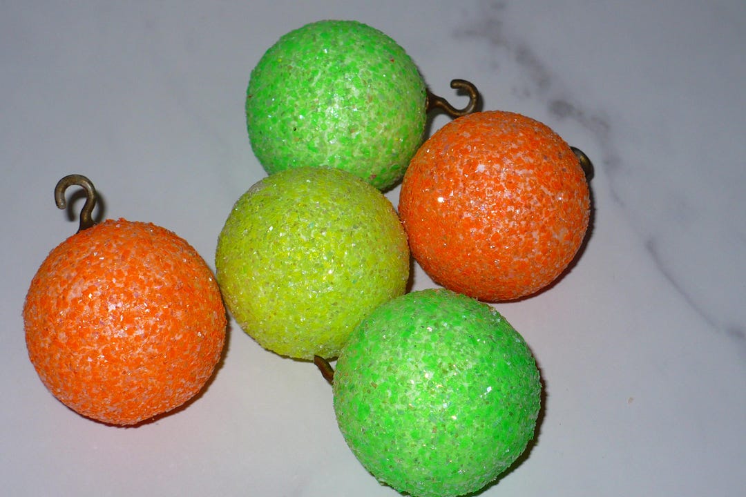 Vintage 1980's Bright NEON Christmas Tree Styrofoam Unbreakable ...