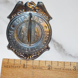 School Safety Patrol Metal Badge Pin ~ 1950's AAA Captain Badge ...
