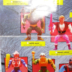 1985 Mattel He-man Action Figures Playset Checklist ~ Vintage Action ...