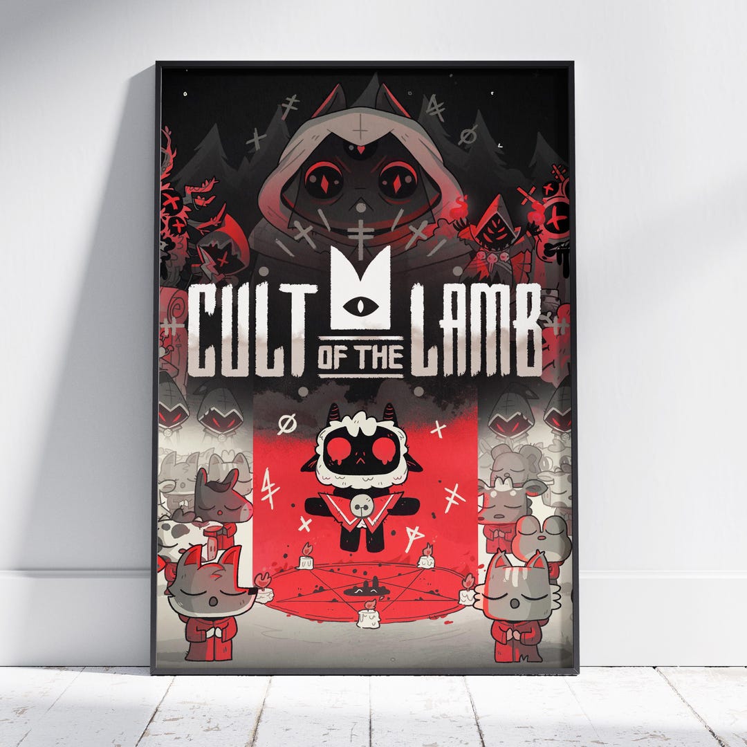 Cult of the Lamb Art Print | Gothic Horror, Game Fan Art - Etsy