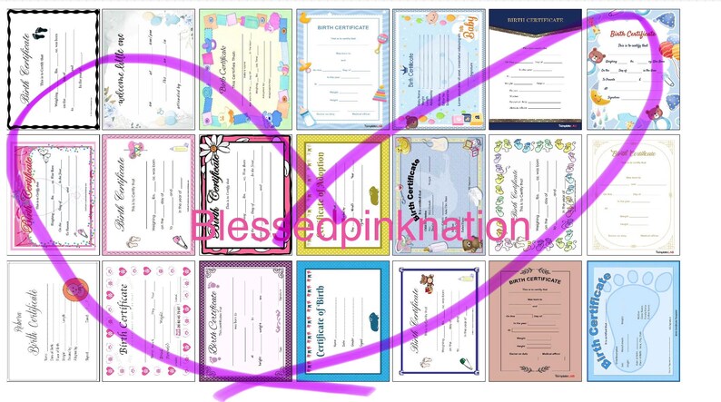 Miniature Doll Birth Certificates – Printable Reborn Doll Props ...