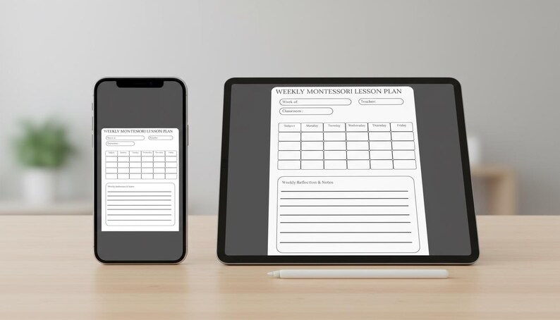 Daily and Weekly Montessori Lesson Plan for Teachers | Printable ...