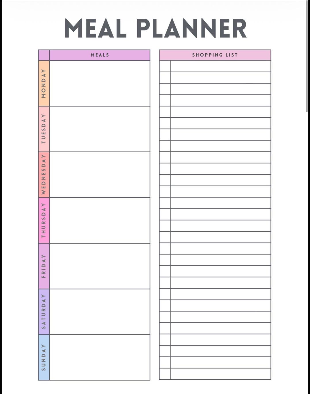 Family Planner Bundle – Meal Prep, Chore Chart, Weekly Schedule ...