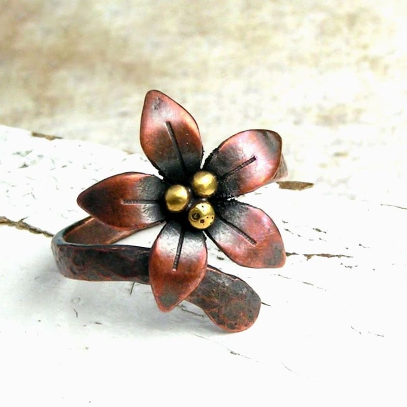 Copper Flowers - Etsy