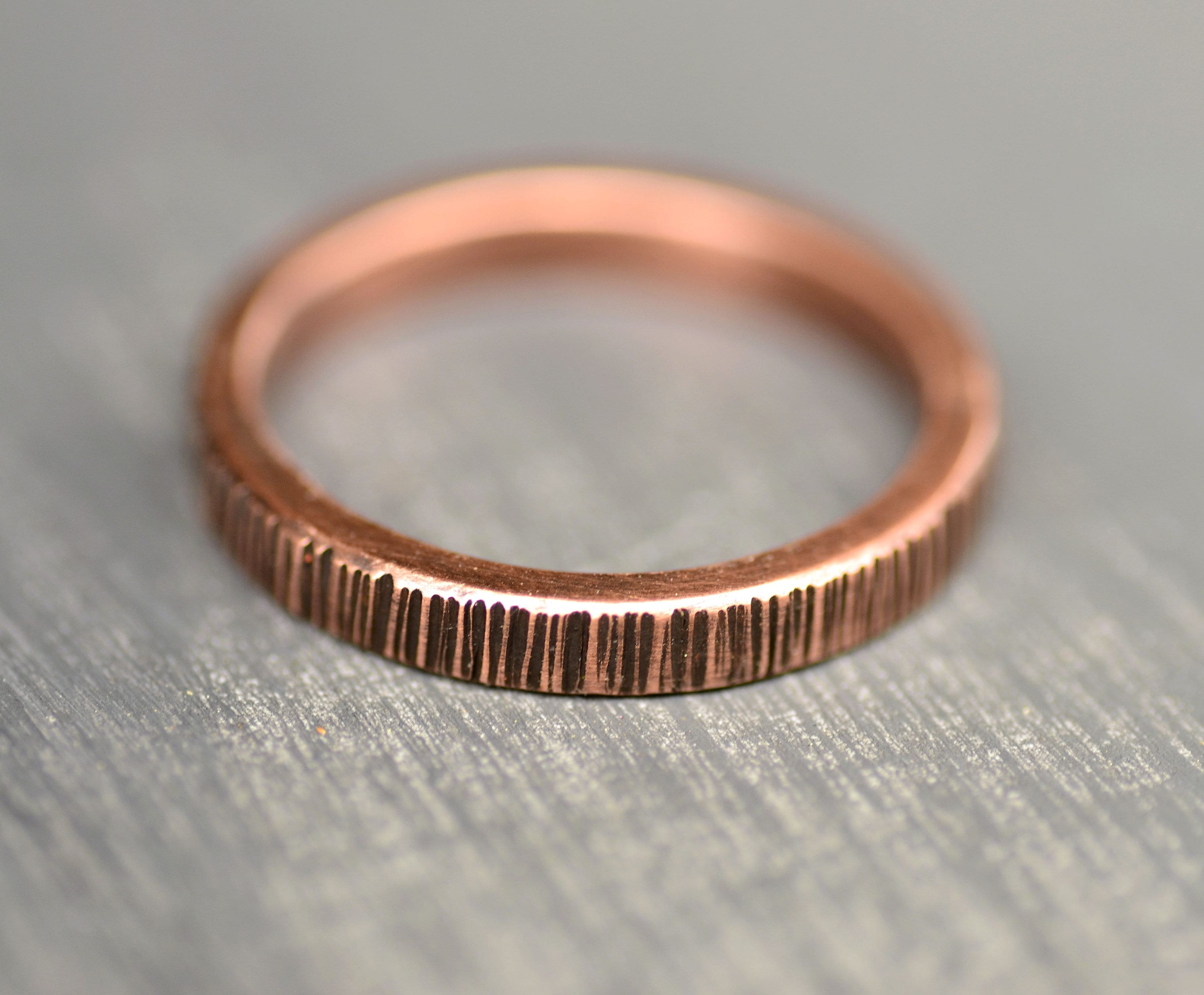Textured Copper Ring Band, Thick Solid Copper Ring, Mens Copper Ring - Etsy
