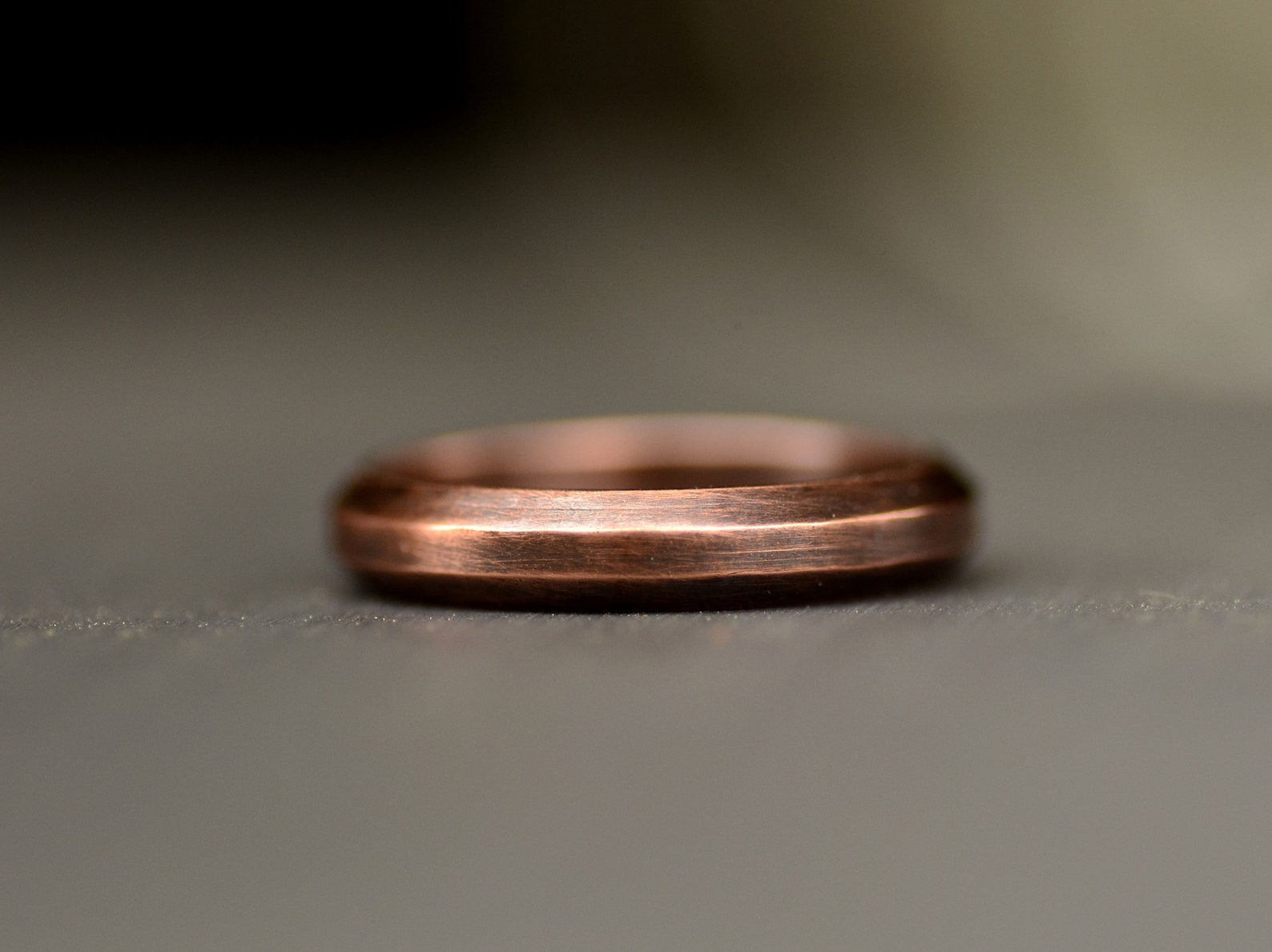 Beveled Edges Copper Ring, Plain Band Ring, Mens Ring - Etsy