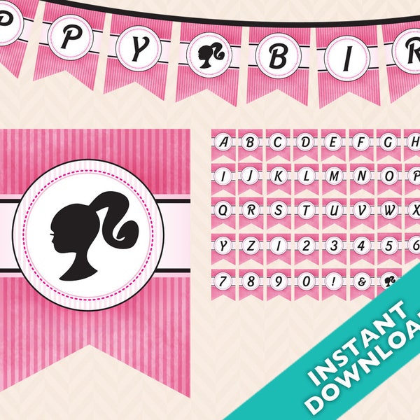 Barbie Banner - Etsy