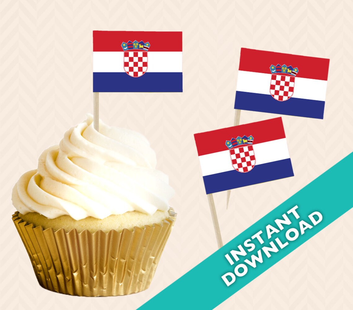 Croatian Flag Toothpick Party Decoration - Croatia World Cup Party Food ...